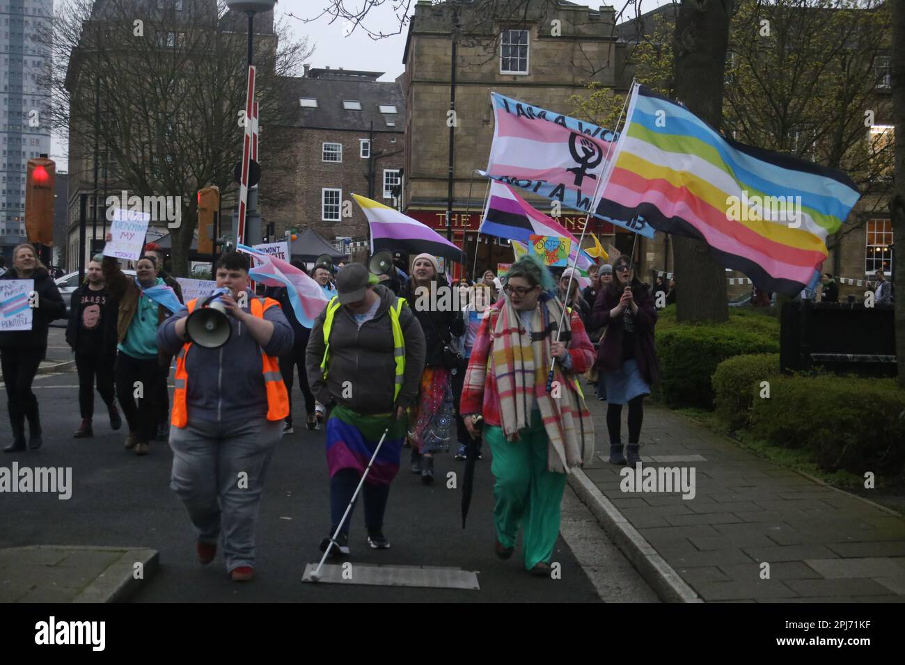Newcastle upon Tyne, UK, 31st March 2023, Transgender Day of Visibility ...