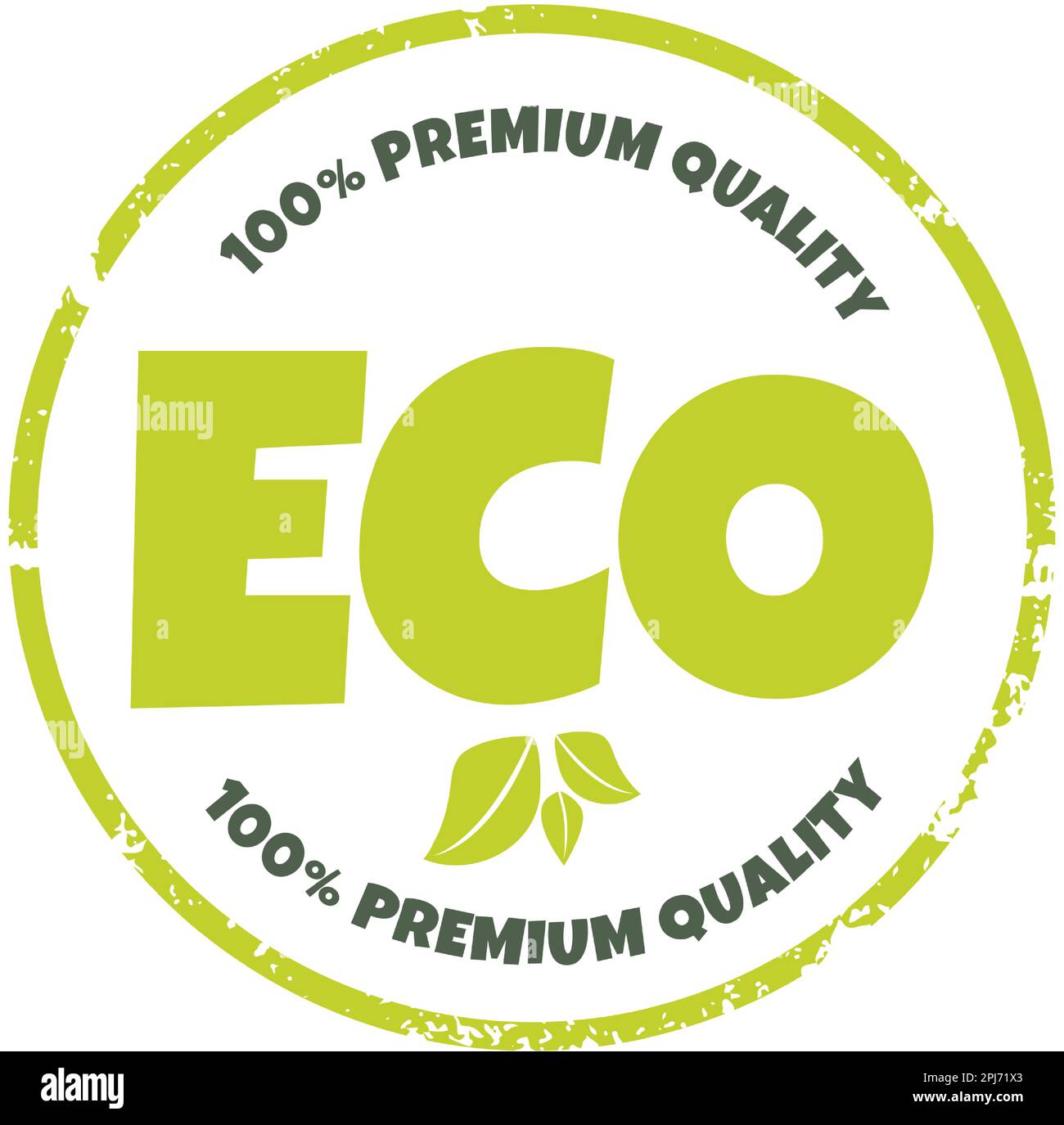 Textured green label with leaves for fresh, organic, eco friendly ...