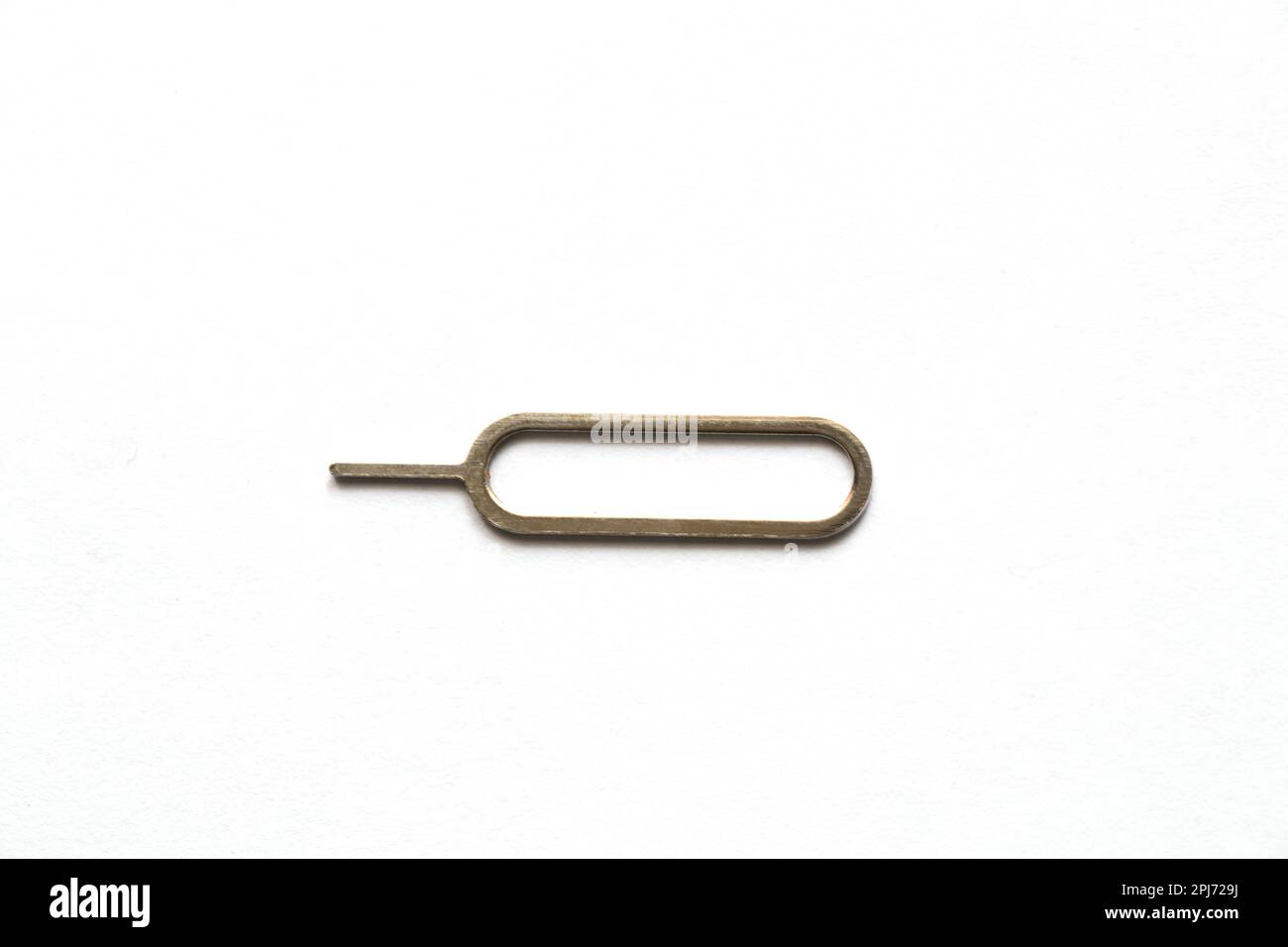 clip for a sim card in the phone on a white background close-up Stock ...