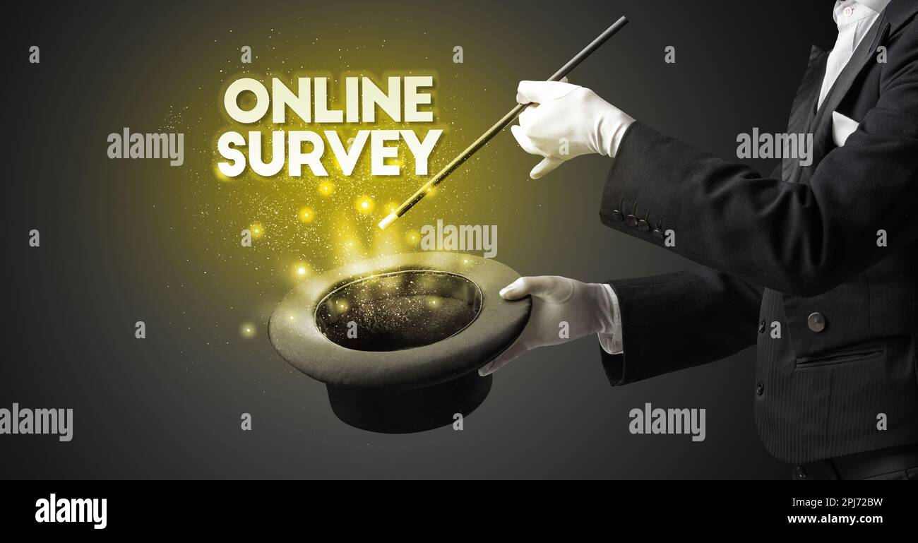 Magician is showing magic trick Stock Photo - Alamy