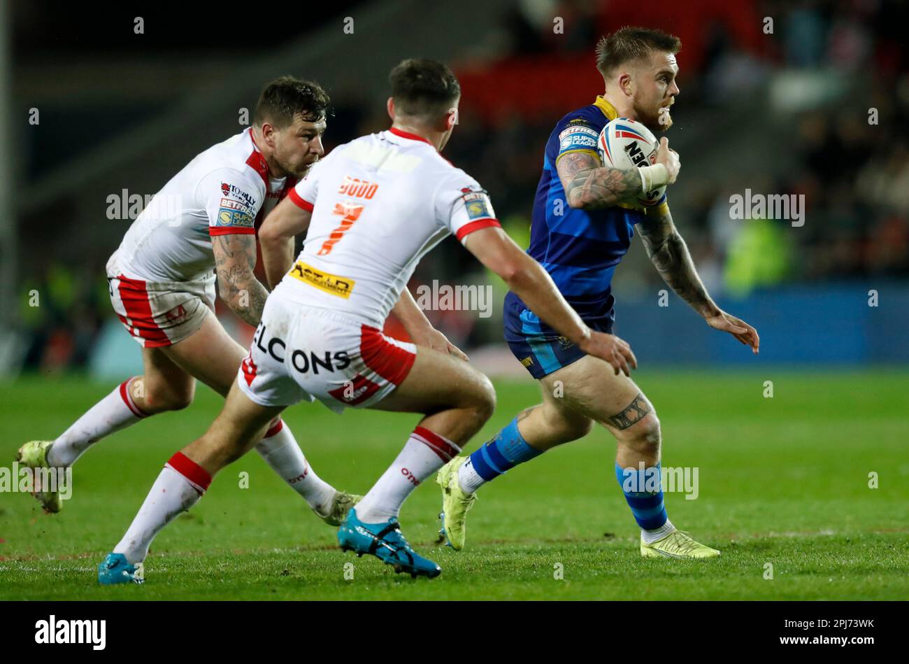 Wakefield Trinity’s Morgan Smith breaks past St. Helens’ Lewis Dodd ...