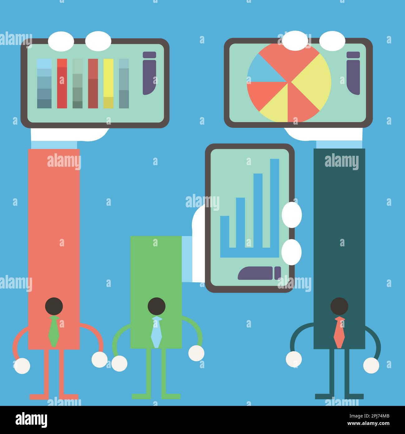 Abstract Statistic Report Colorful Vector Illustration Concept Stock ...