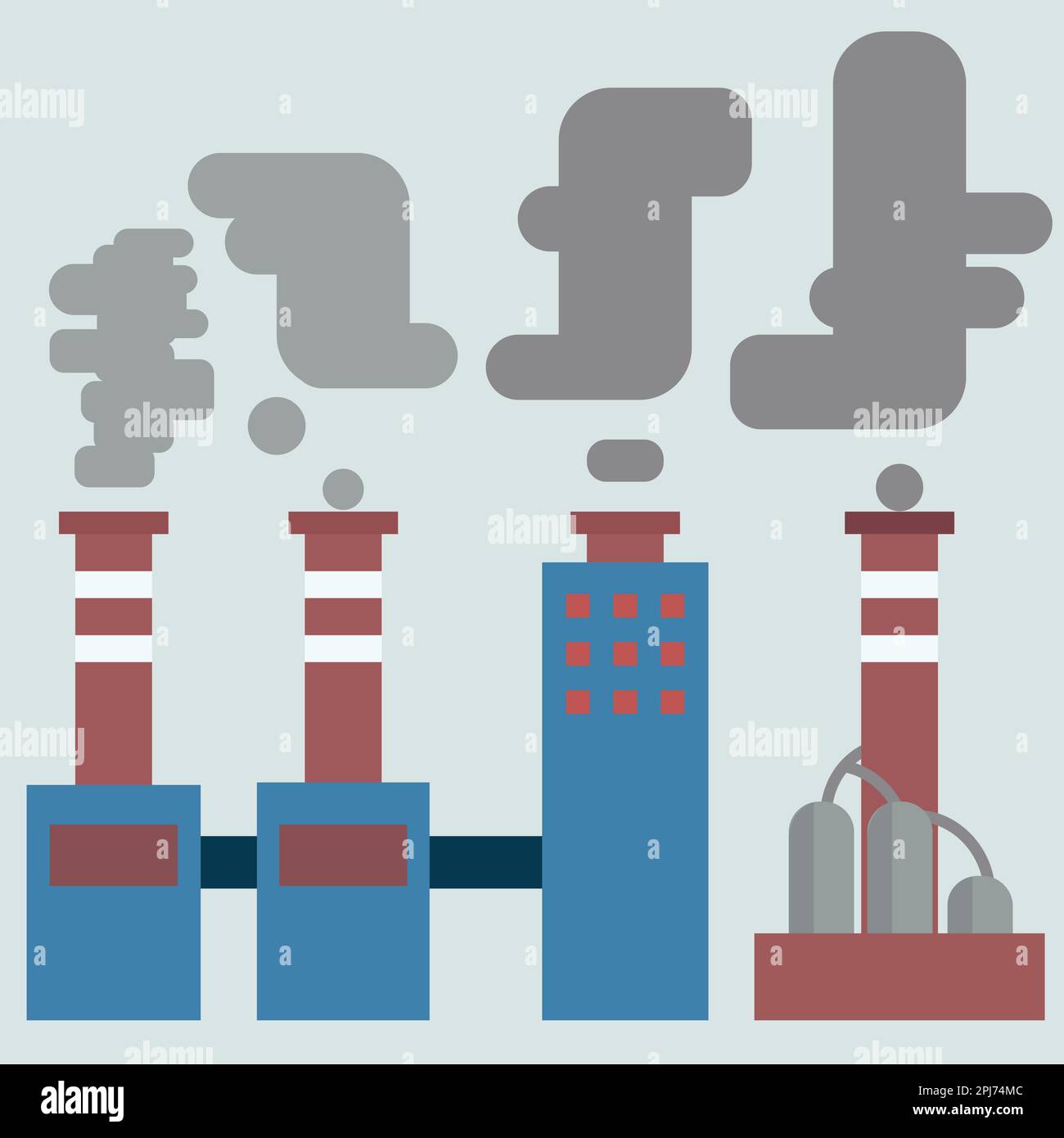 Industrial Factory Concept Flat Art Vector Illustration Stock Photo - Alamy