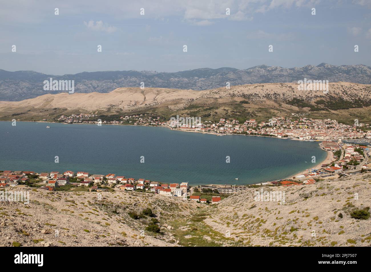 The small village of Pag on the Island of Lun, Croatia Stock Photo - Alamy