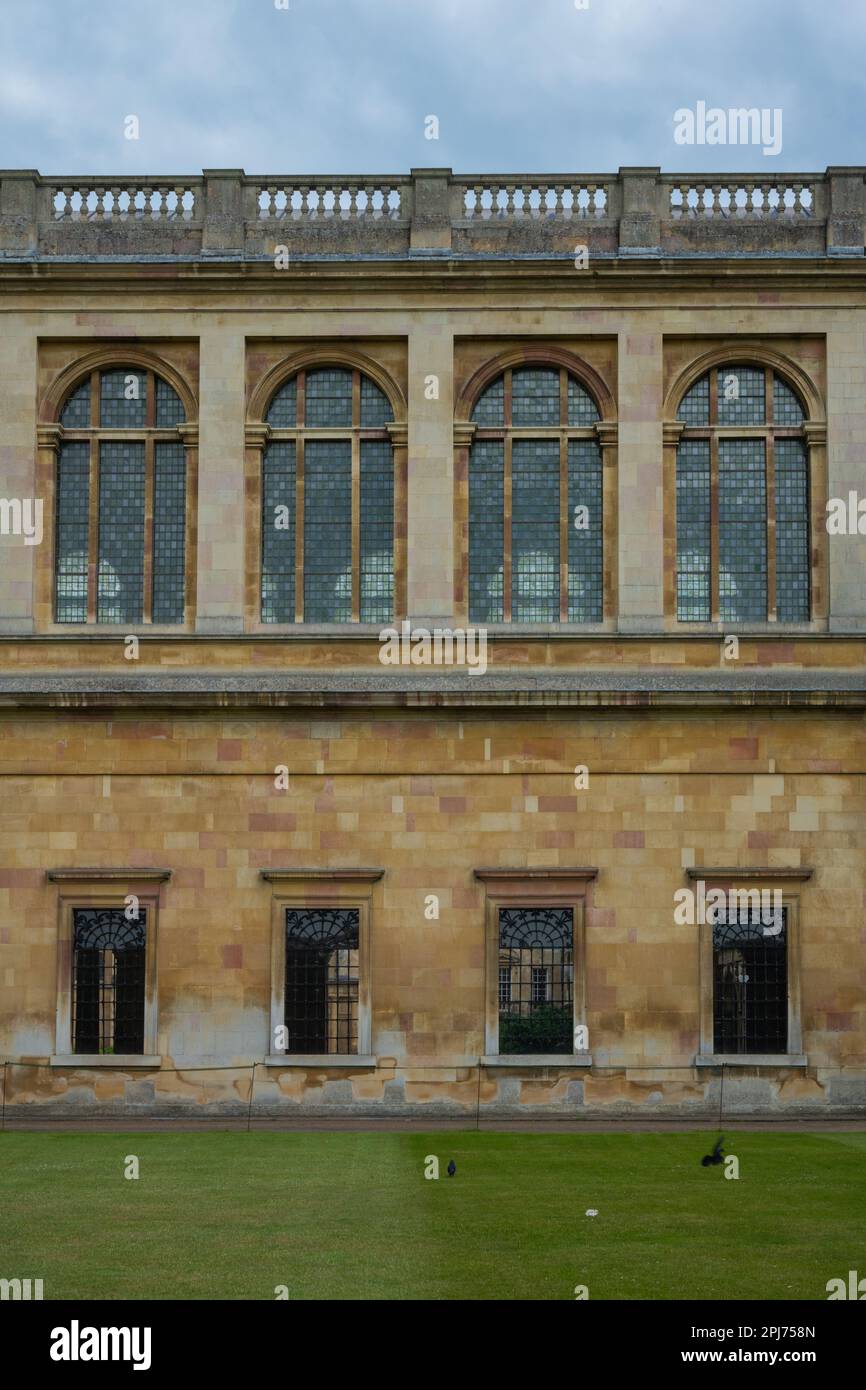 Medieval architecture and historical windows of Nevile's Court at ...