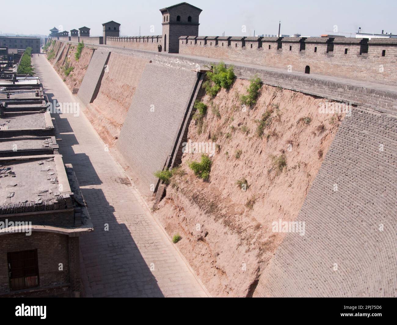 Restored walls around Pingyao, officially Pingyao Ancient City, walled ...