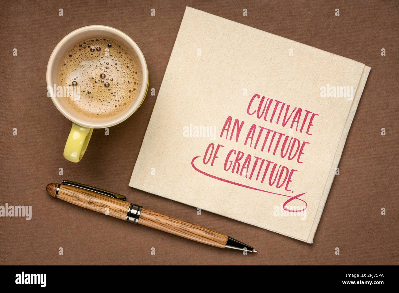 cultivate an attitude of gratitude - inspirational handwriting on a ...