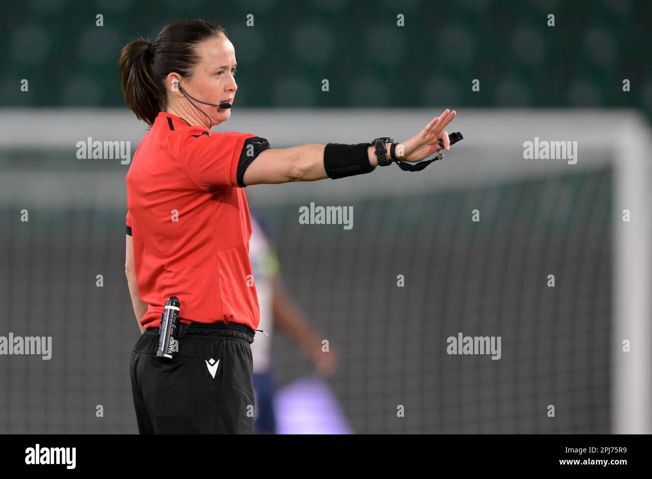 WOLFSBURG - Referee Cheryl Foster during the Women's UEFA Champions ...