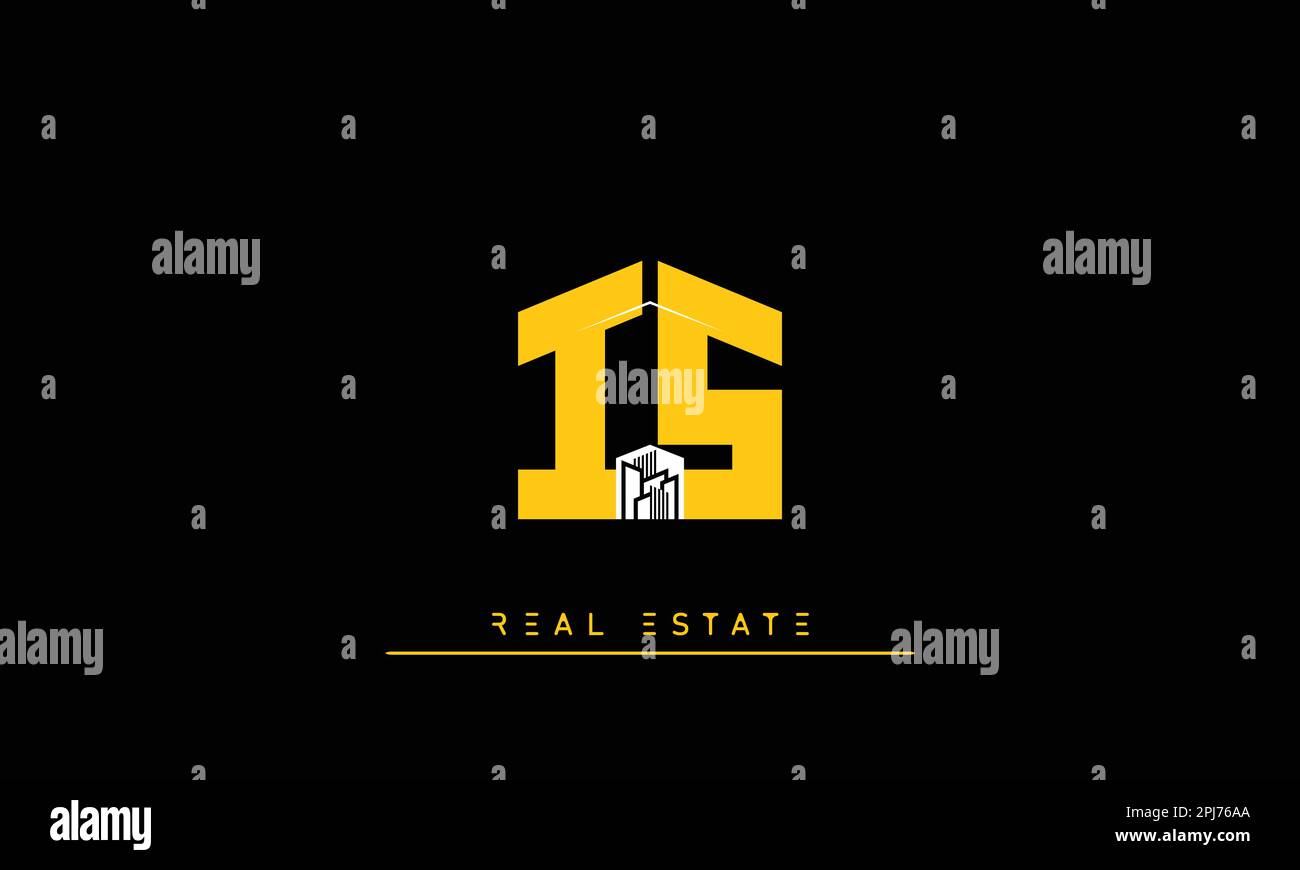 Real Estate letters Initials Monogram logo IS , SI Stock Vector Image ...