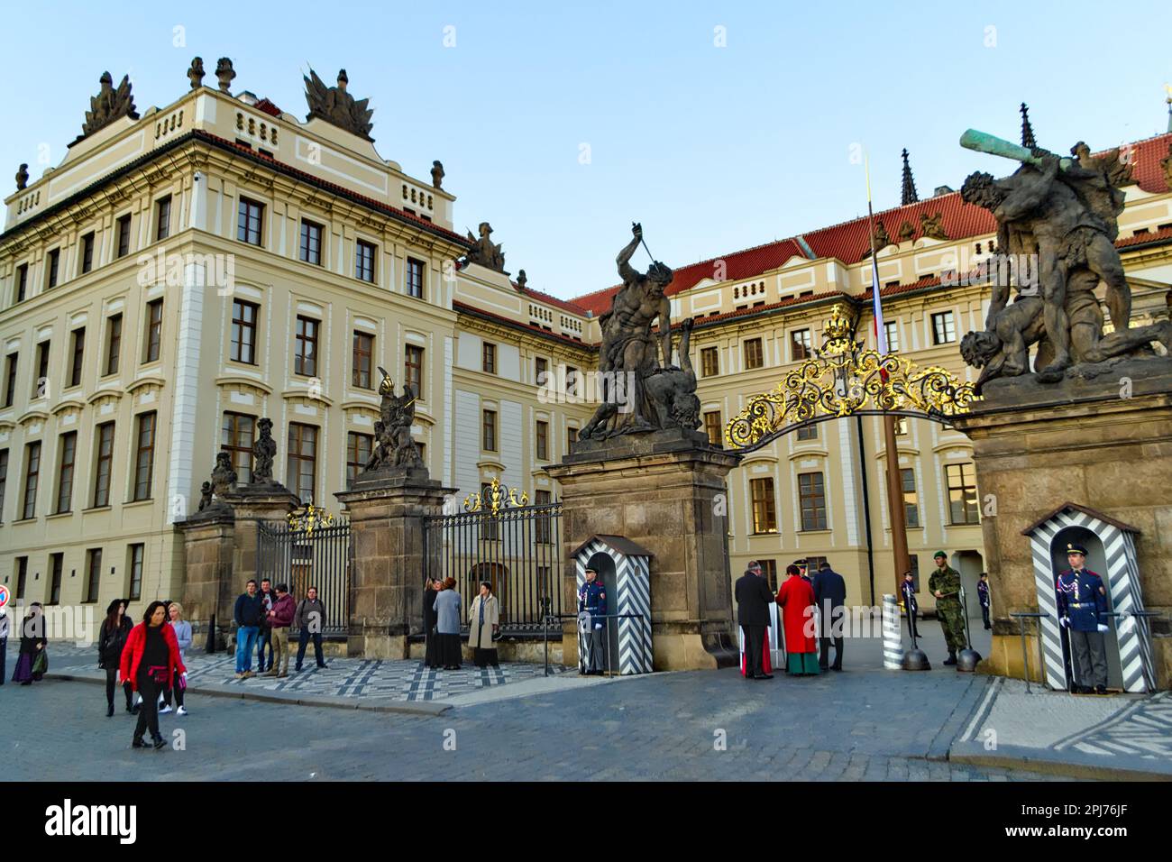 Prague, Czech Republic, March 22, 2019: People came to the ball at the ...