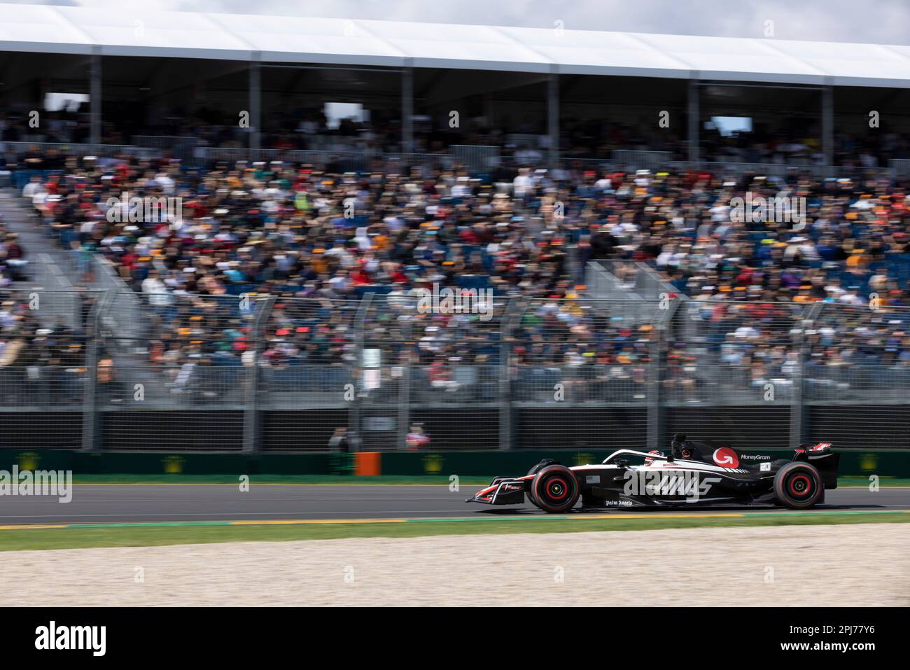 Melbourne, Australia. 31st Mar, 2023. Kevin Magnussen of Denmark drives ...