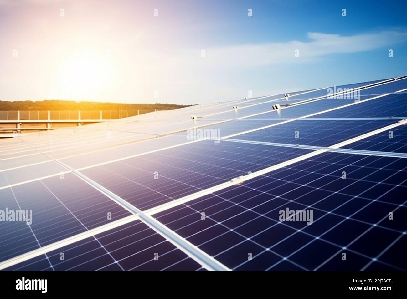 solar panesl or photovoltaic plant on the roof of a house Stock Photo ...