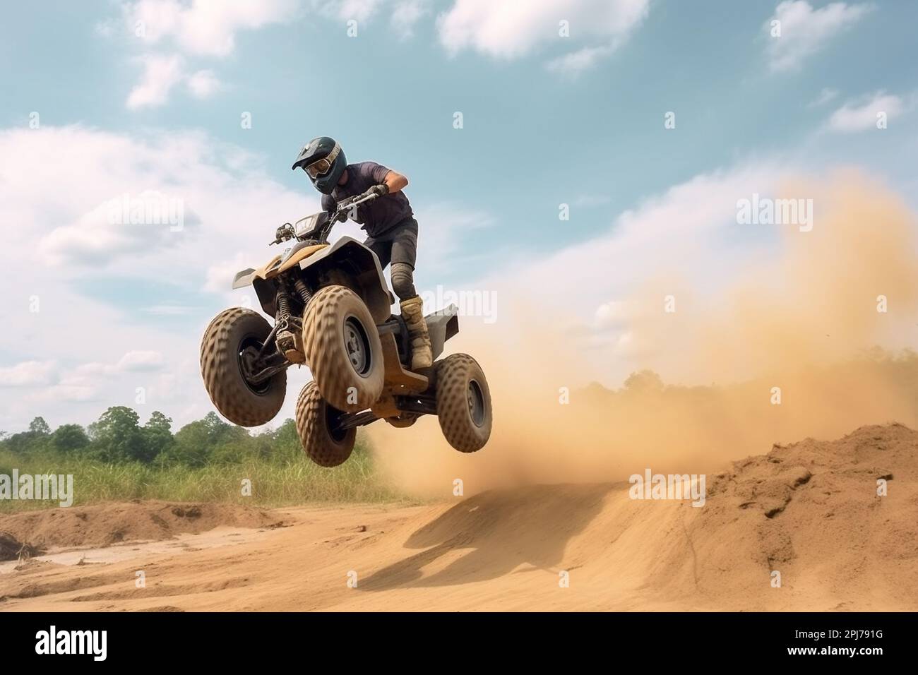 Man jumping atv vehicle hi-res stock photography and images - Alamy