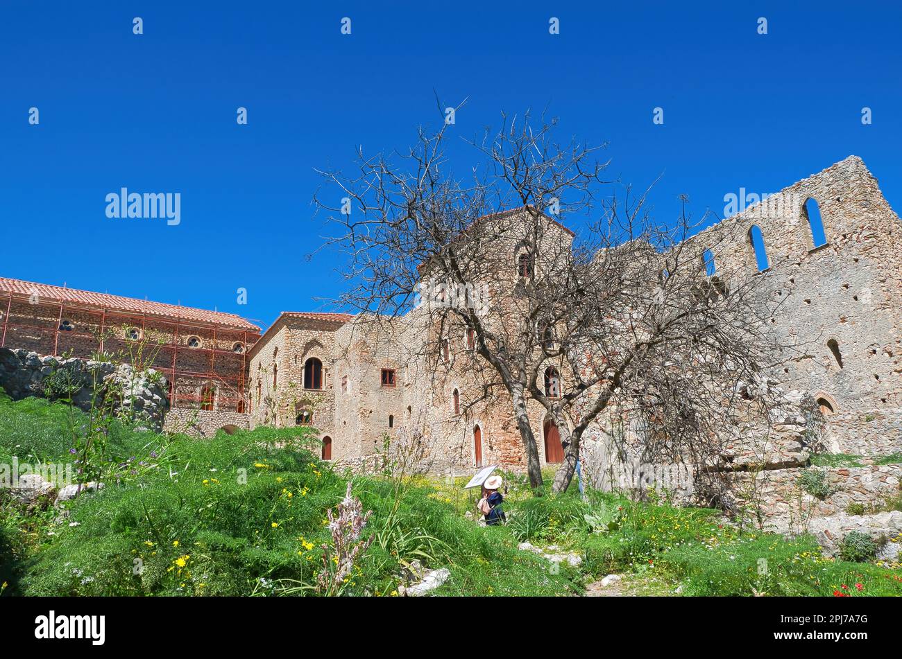 Medieval castle town of Mystras, the best preserved example of a ...