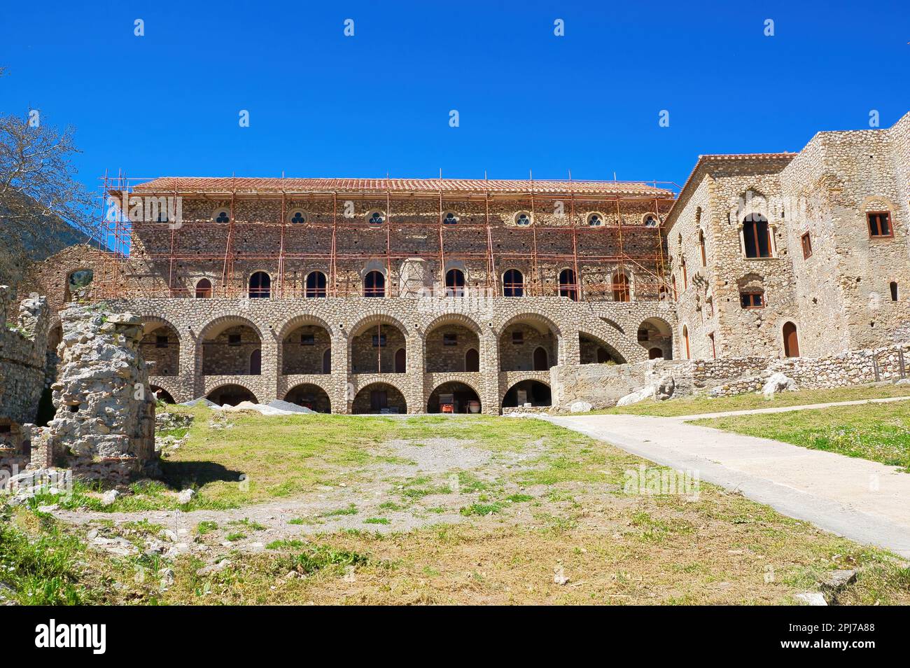 Medieval castle town of Mystras, the best preserved example of a ...