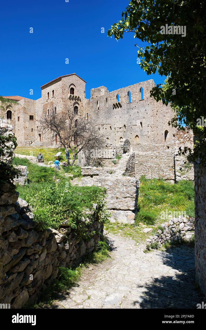 Medieval castle town of Mystras, the best preserved example of a ...