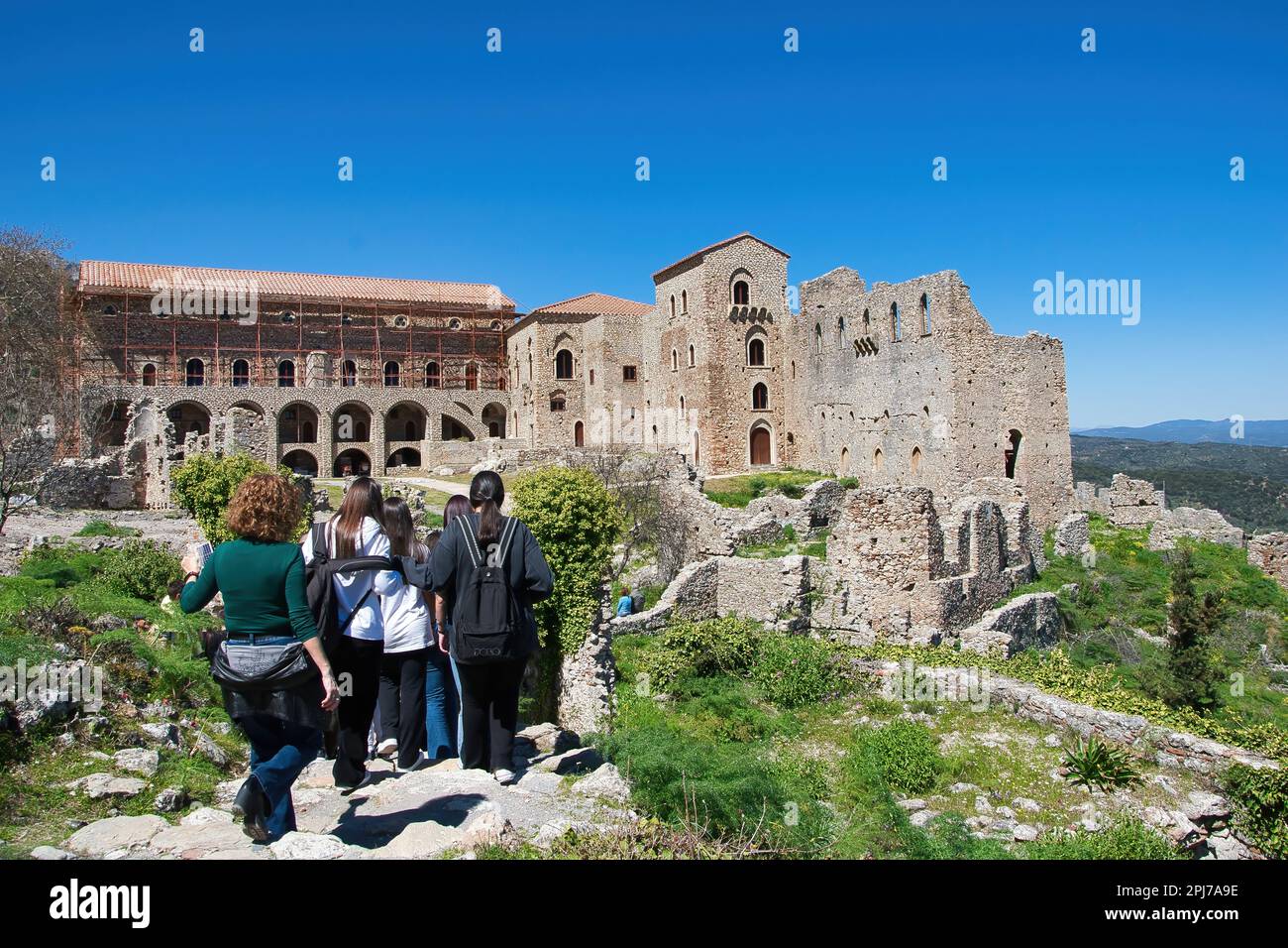 Medieval castle town of Mystras, the best preserved example of a ...