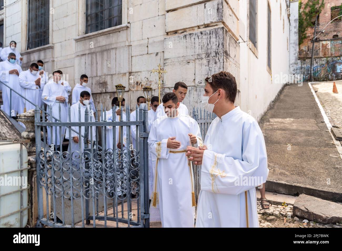 Salvador, Bahia, Brazil - December 08, 2022: Priests and seminarians ...