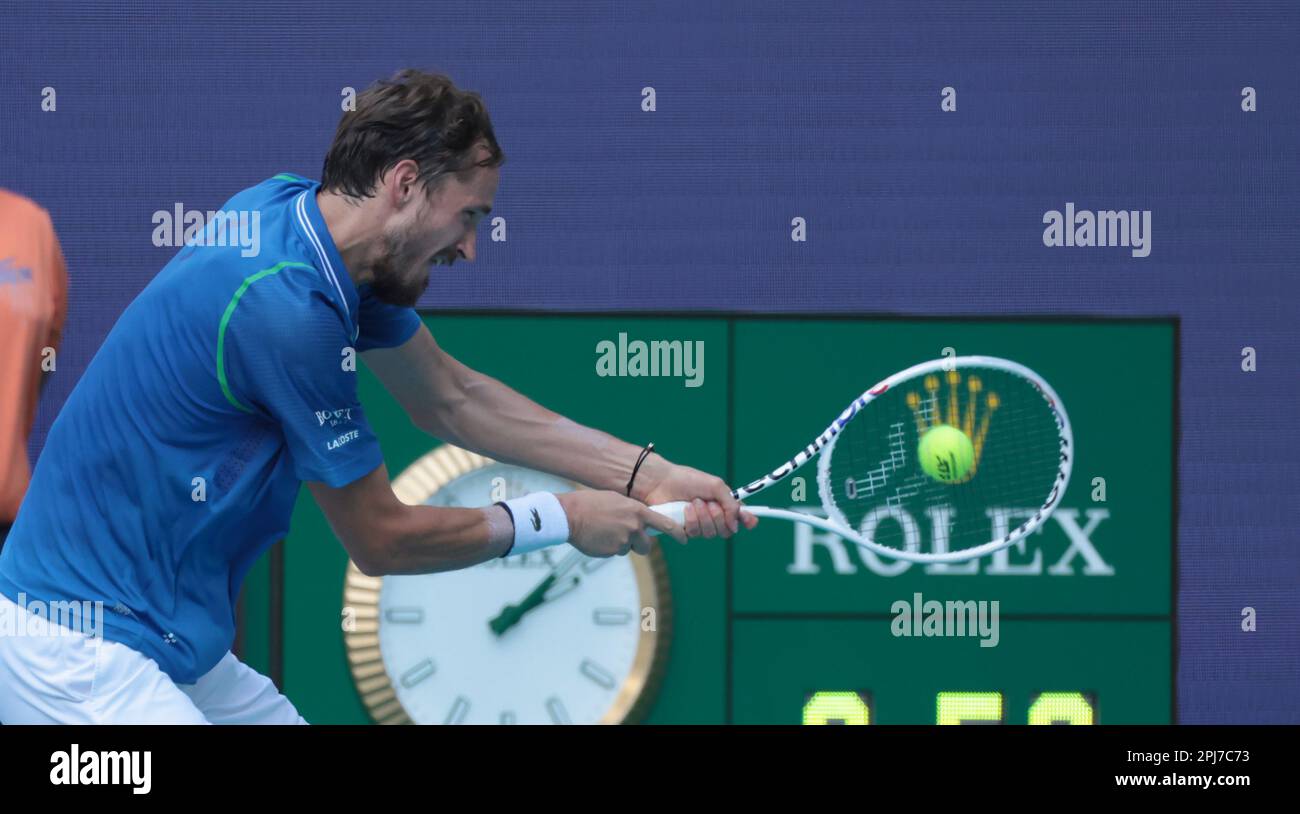 Miami Gardens, United States. 31st Mar, 2023. No.4 Daniel Medvedev from ...