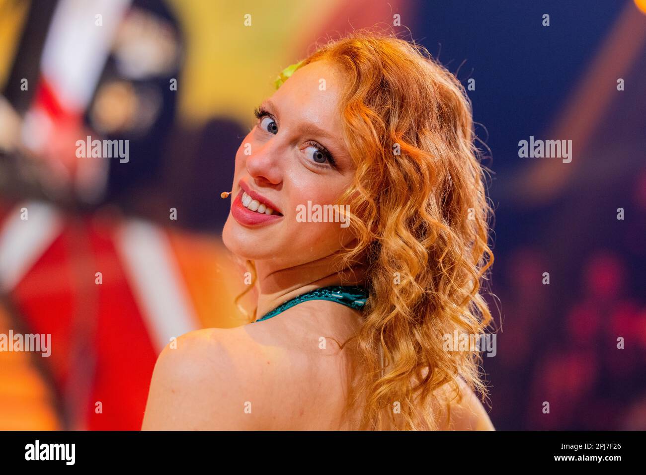 Cologne, Germany. 31st Mar, 2023. Anna Ermakova, model, stands in the ...