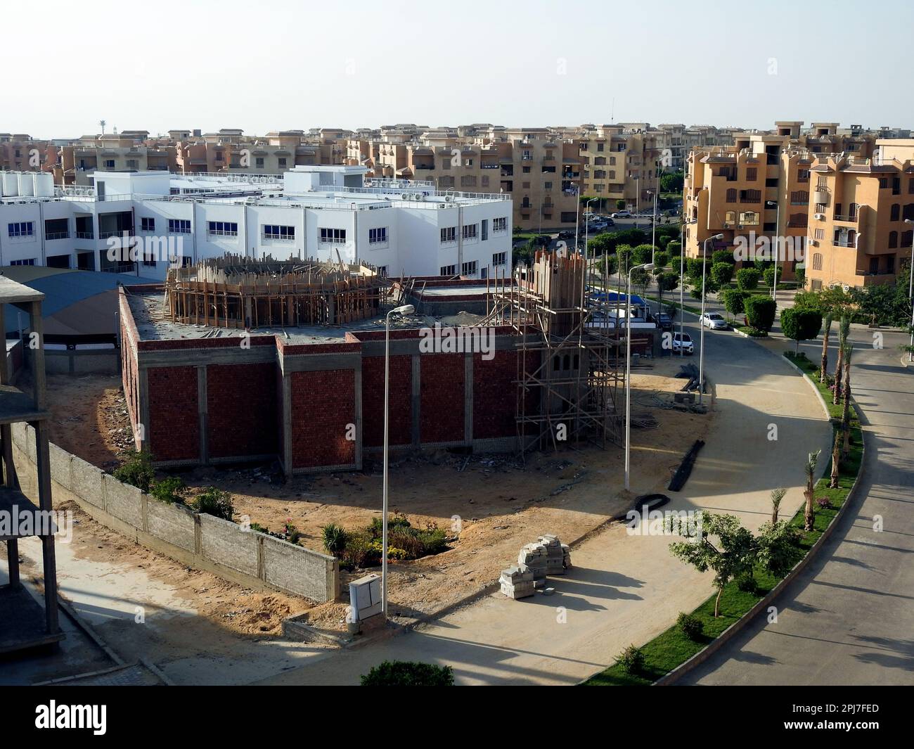 Cairo, Egypt, September 8 2020: construction site of new mosque ...