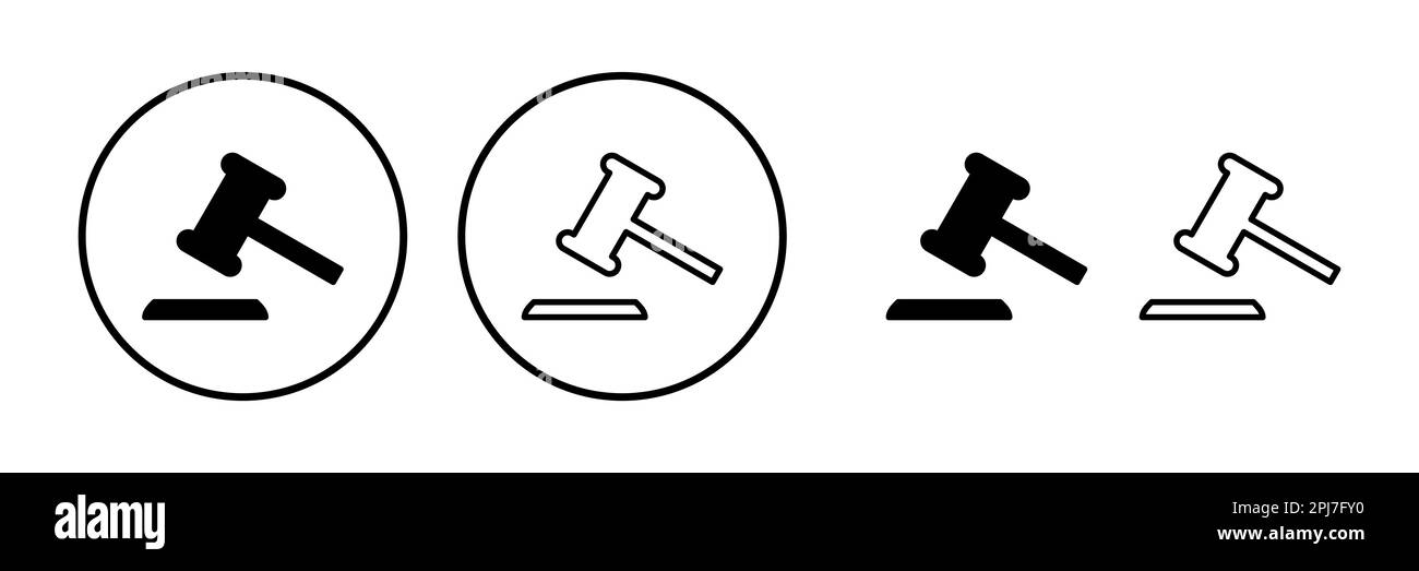 Gavel icon vector. judge gavel icon. auction hammer Stock Vector Image ...
