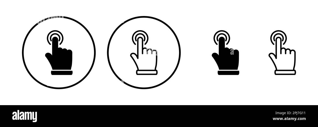 hand click icon vector. clicking finger icon. pointer icon Stock Vector ...