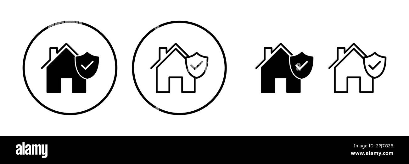 Home insurance icon vector. home shield protect logo Stock Vector Image ...