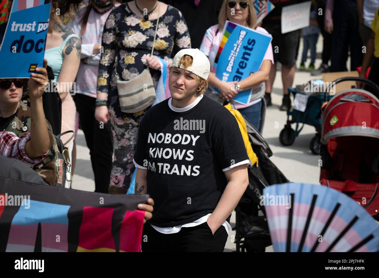 Atlanta, Georgia, USA. 31st Mar, 2023. Transgender individuals, family ...