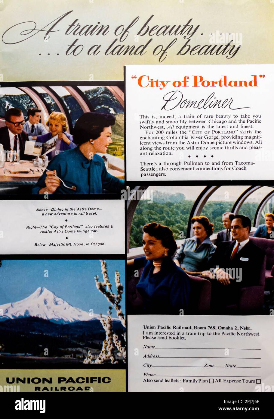 1957 Astra-Dome adventure in rail travel City of Portland Domeliner ...