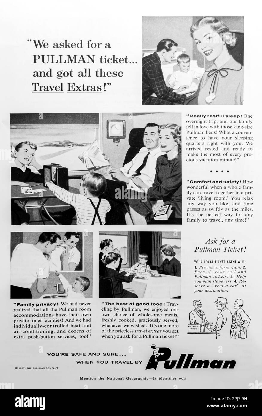 Train travel in 1950s hi-res stock photography and images - Alamy