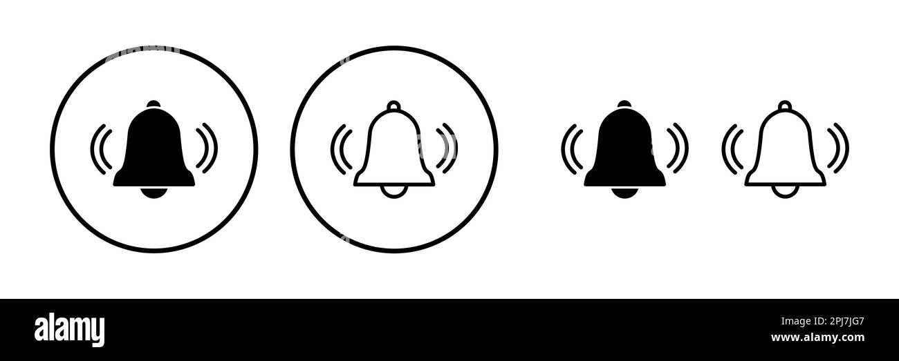Bell Icon vector in trendy flat style isolated. Notification symbol web ...