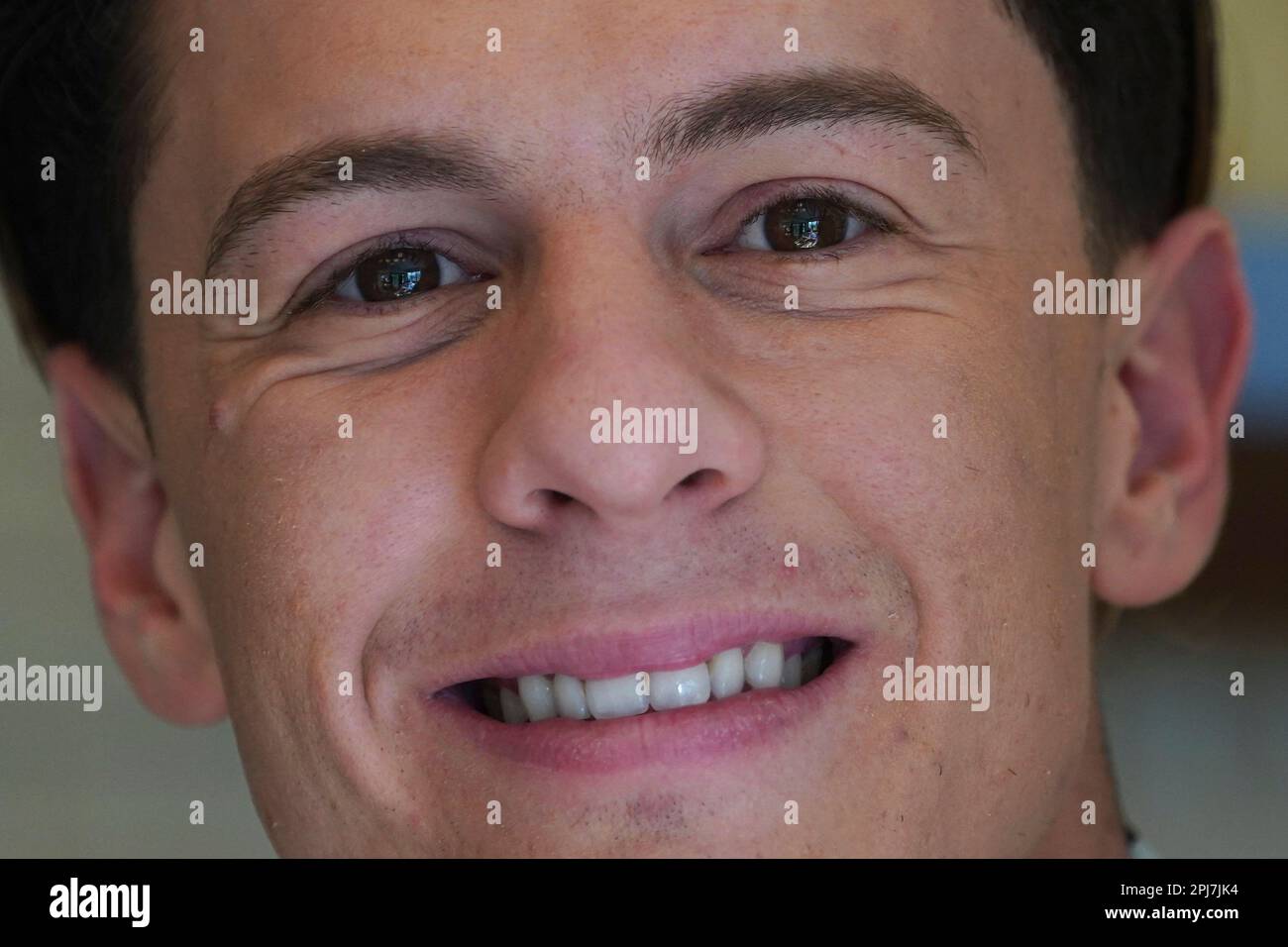 Puerto Rican singer Guaynaa smiles during an interview in Mexico City ...