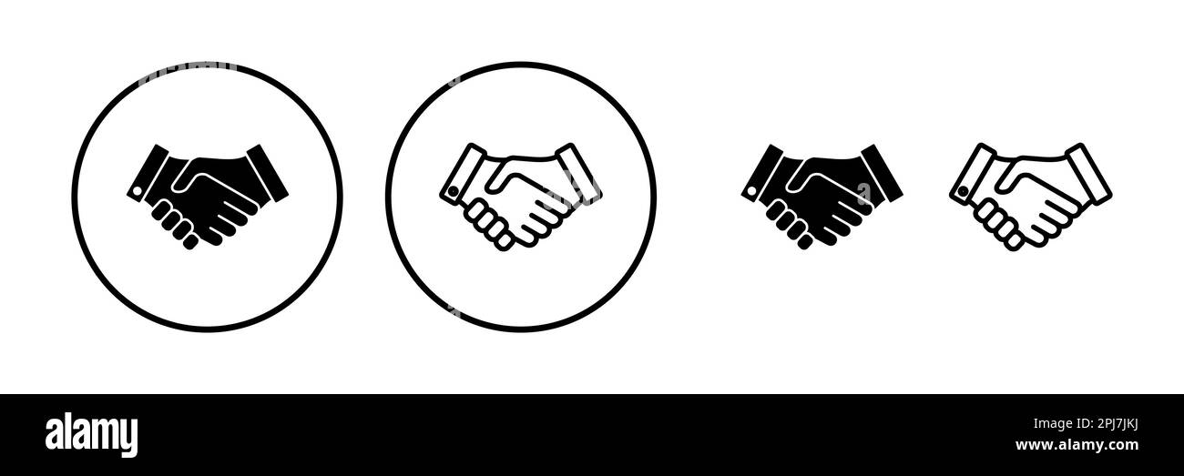 Hand shake icon vector. business handshake. contract agreement ...