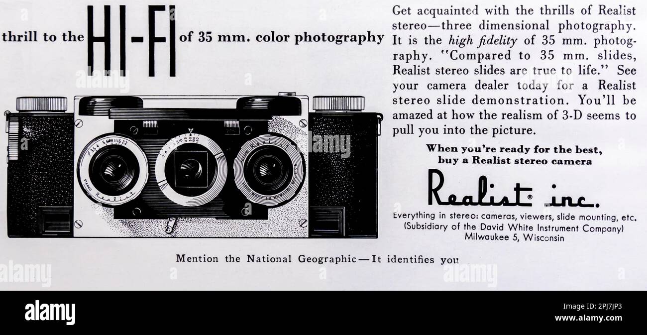 Realist 3D stereo slide camera, stereo photography slides cameras ...