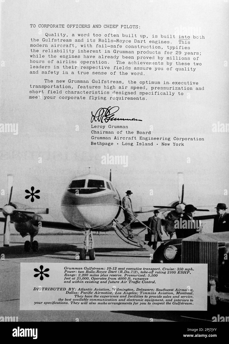 Grumman Aircraft Corporation ICBM - Gulfstream Jet with Rolls-Royce ...