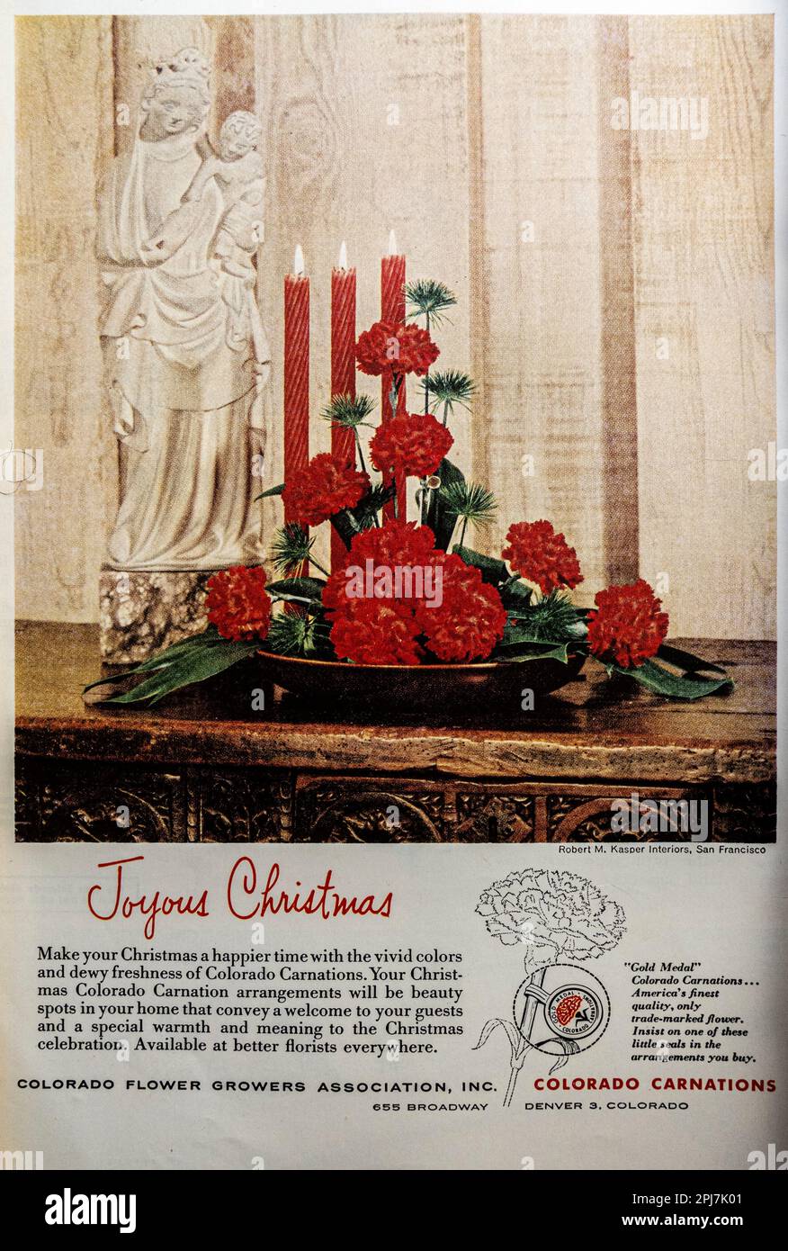 Colorado Carntaions Christmas gift advert in a Natgeo magazine ...
