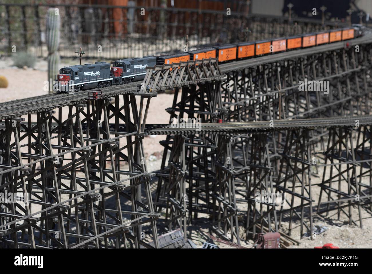 Impressive G scale model railroad exhibit at the living desert museum ...