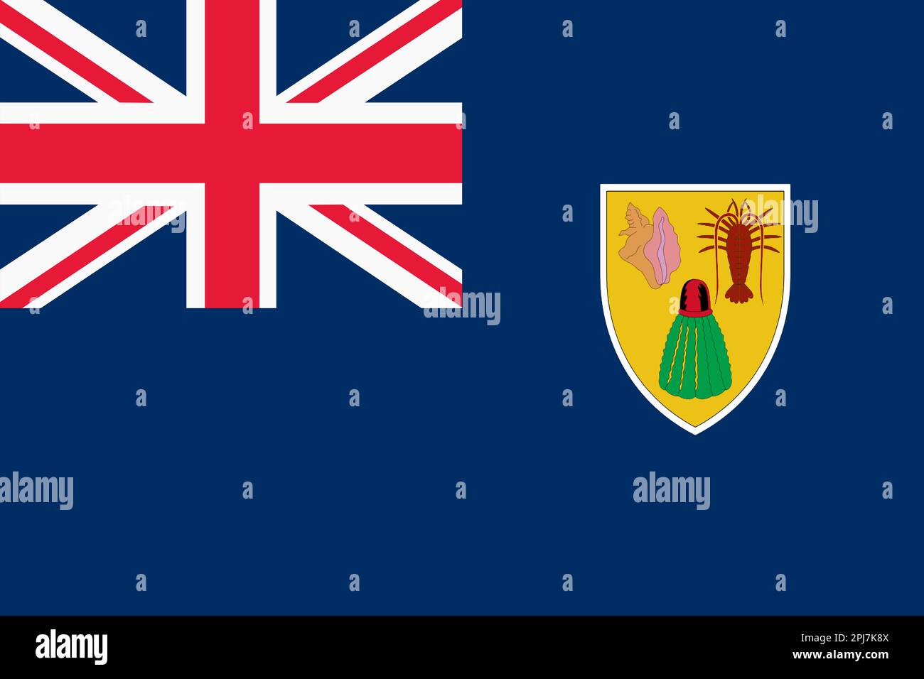 Turks and Caicos Islands flag background illustration Stock Photo - Alamy
