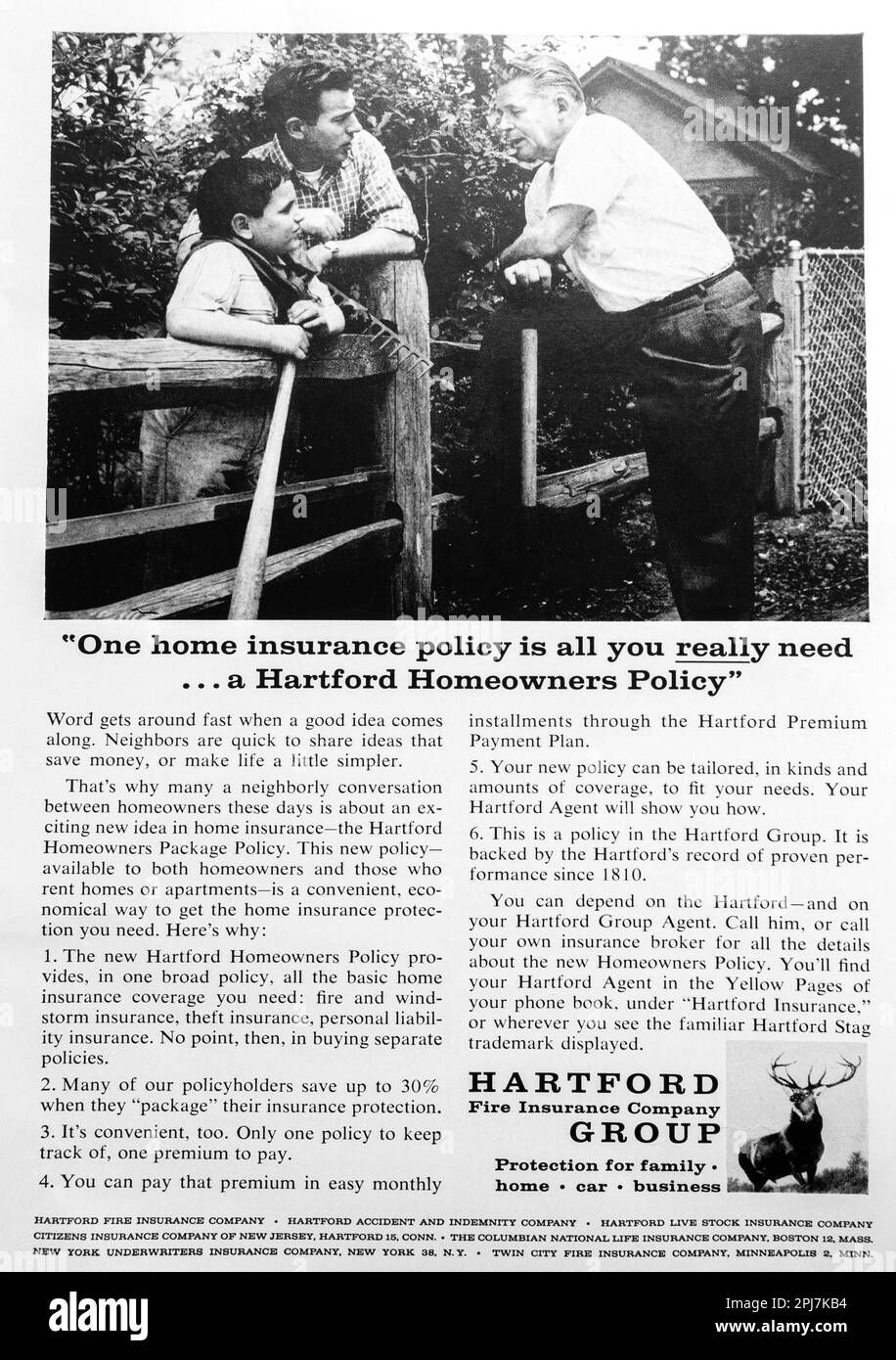 Vintage ad fire 1950s hi-res stock photography and images - Alamy