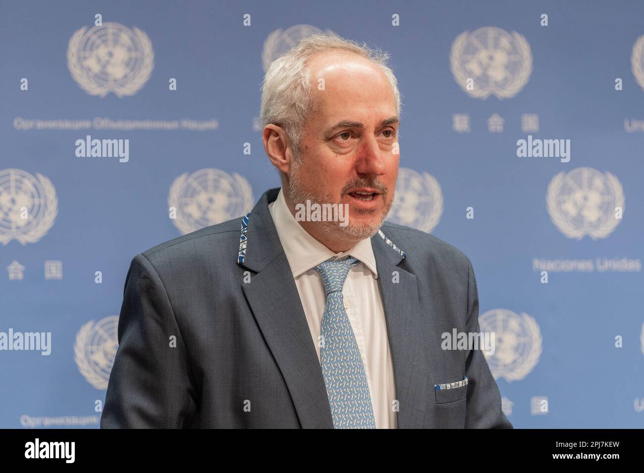 New York, USA. 31st Mar, 2023. Spokesperson for the Secretary-General ...