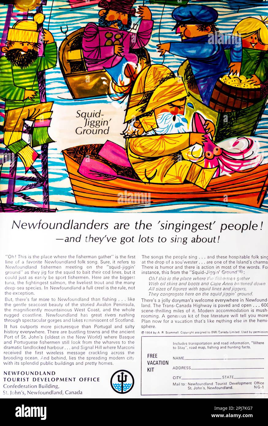 Newfoundland tourist development office advert in a Natgeo magazine ...