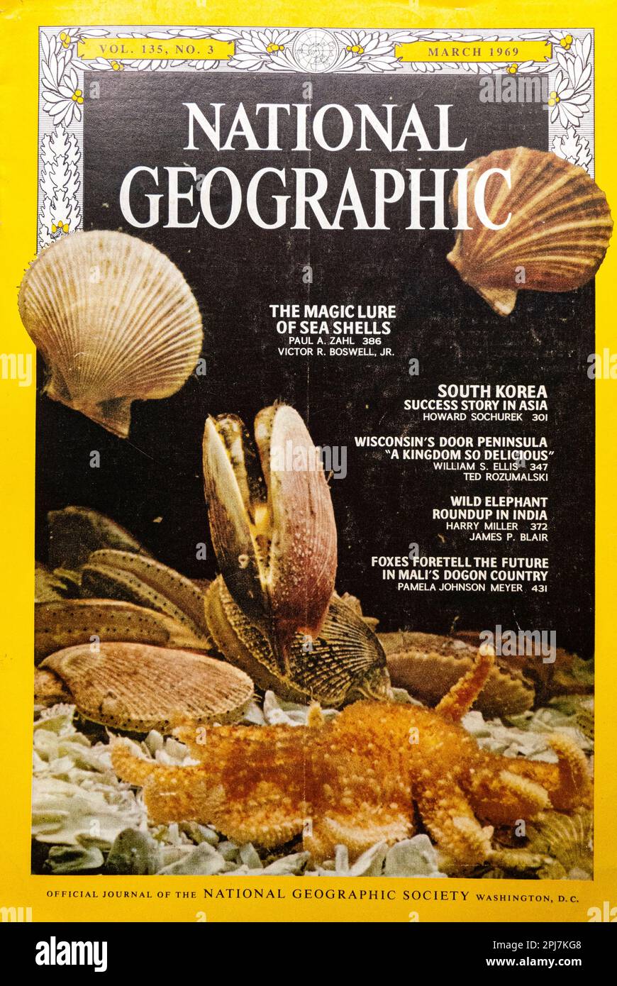 National Geographic magazine cover March 1969 Stock Photo - Alamy