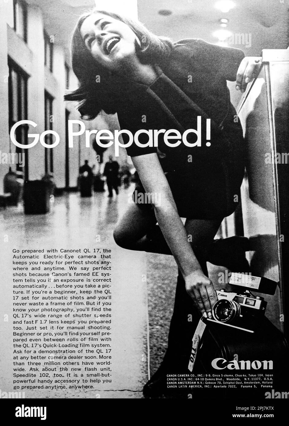 Canon camera 60's Black and White Stock Photos & Images - Alamy