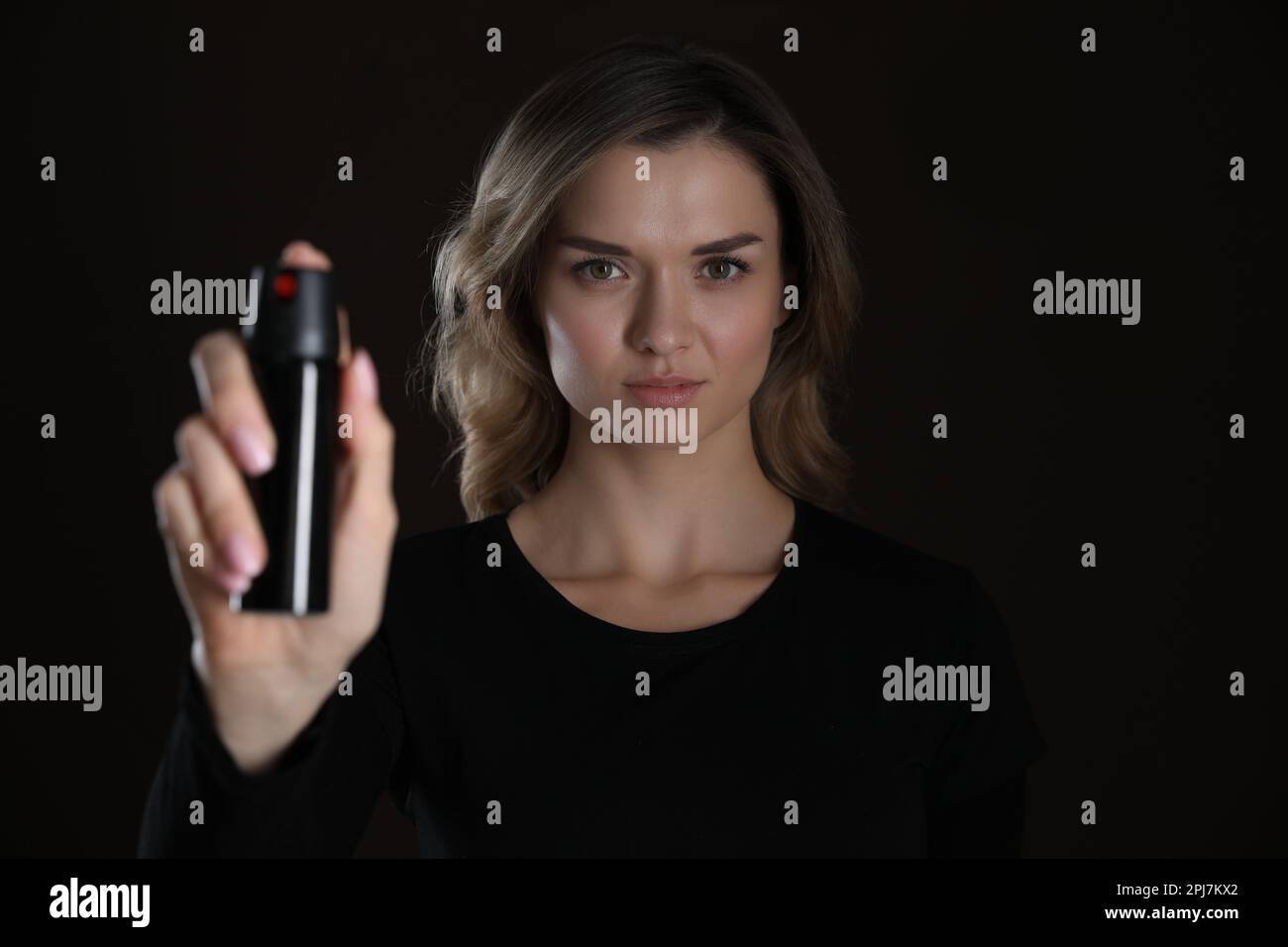 Black woman pepper spray hi-res stock photography and images - Alamy