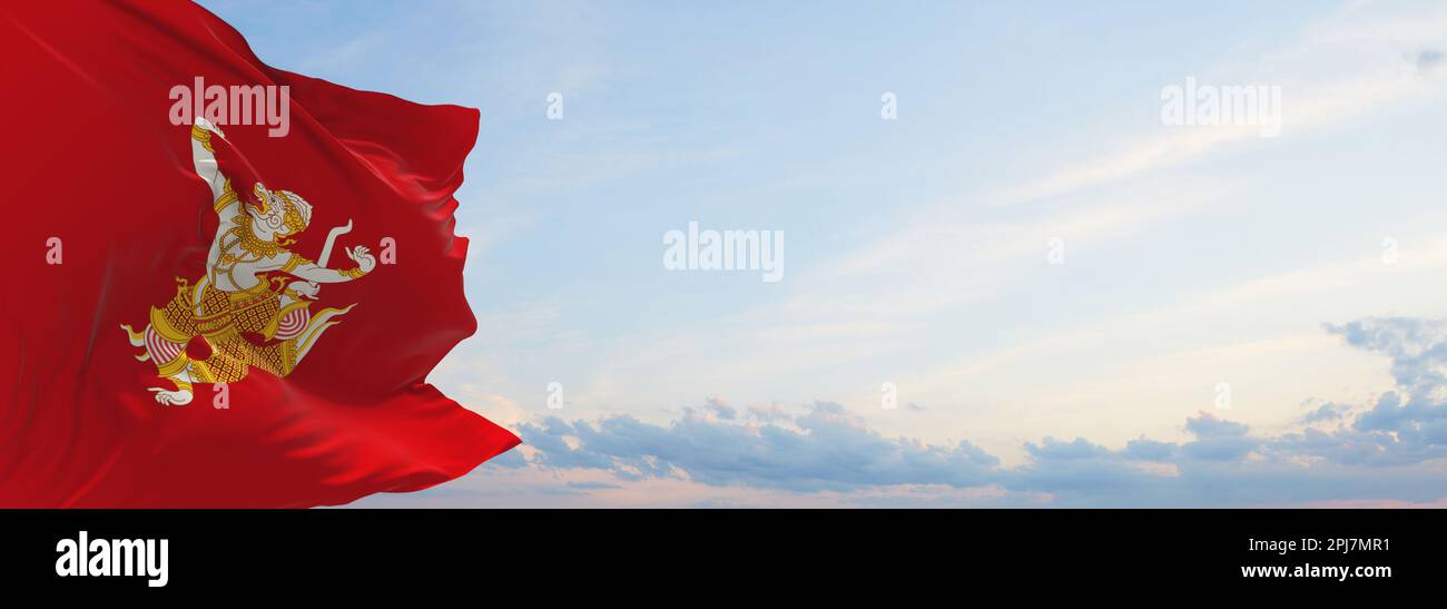 official flag of War standard of the King Thongchai Raja Krabi Yut Noi ...