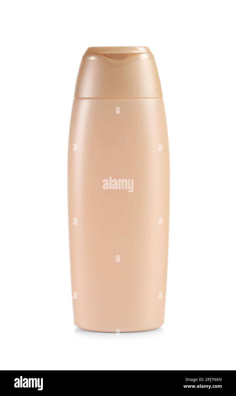 Bottle of bath foam isolated on white Stock Photo - Alamy