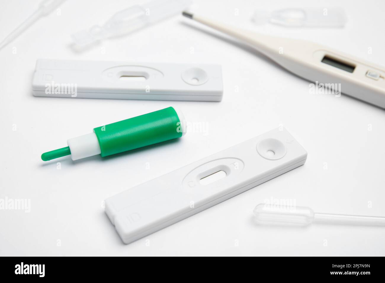 Disposable express test kit for hepatitis on white background Stock ...