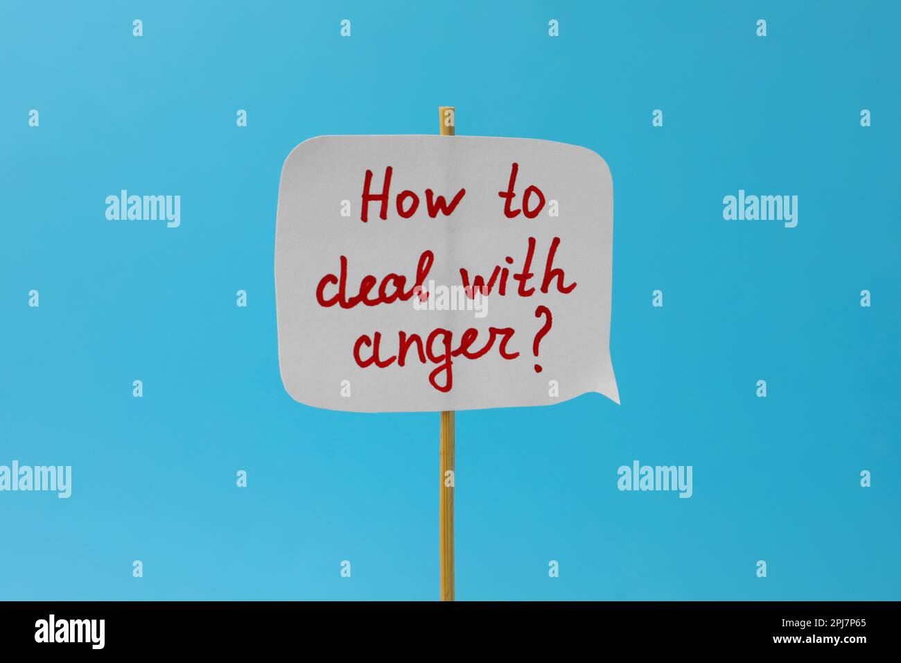 Paper speech bubble with inscription How To Deal With Anger? on light ...