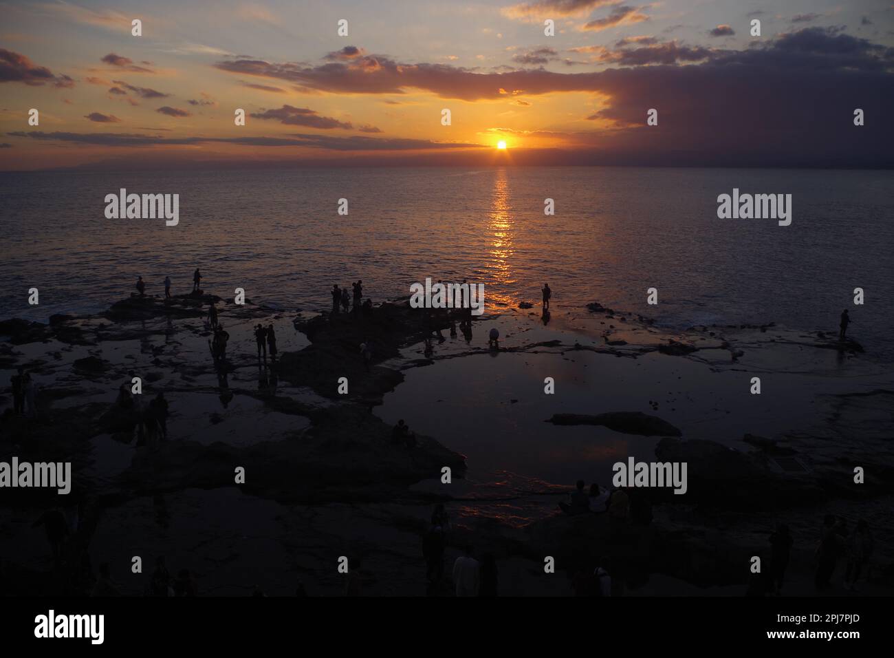 Sun Setting at Enoshima, Japan Stock Photo - Alamy